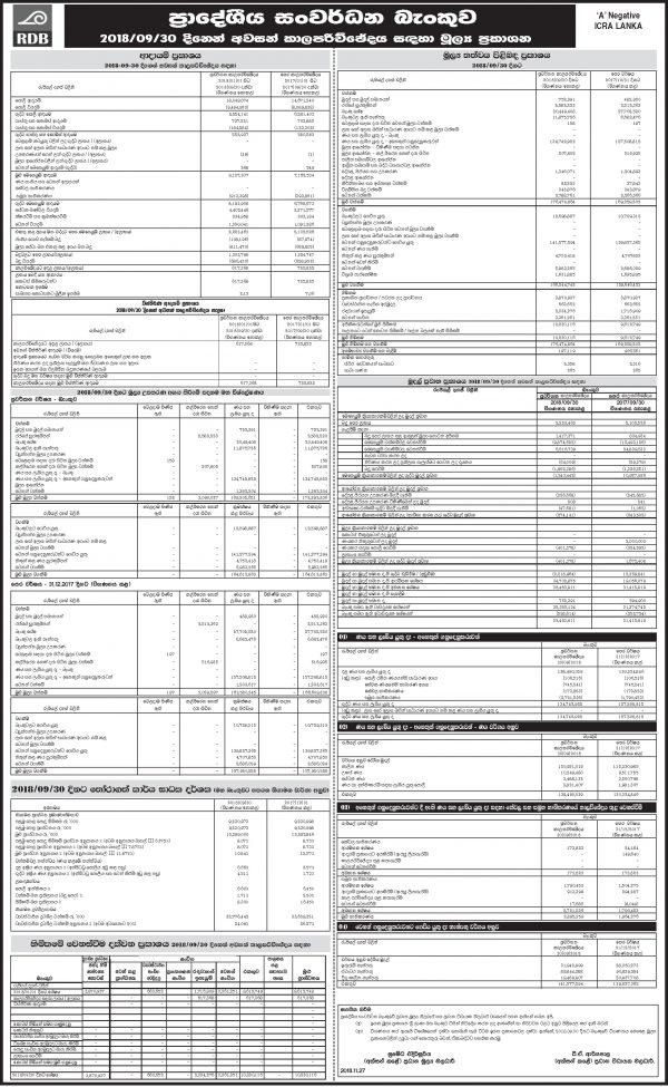 Financial Statements – Regional Development Bank